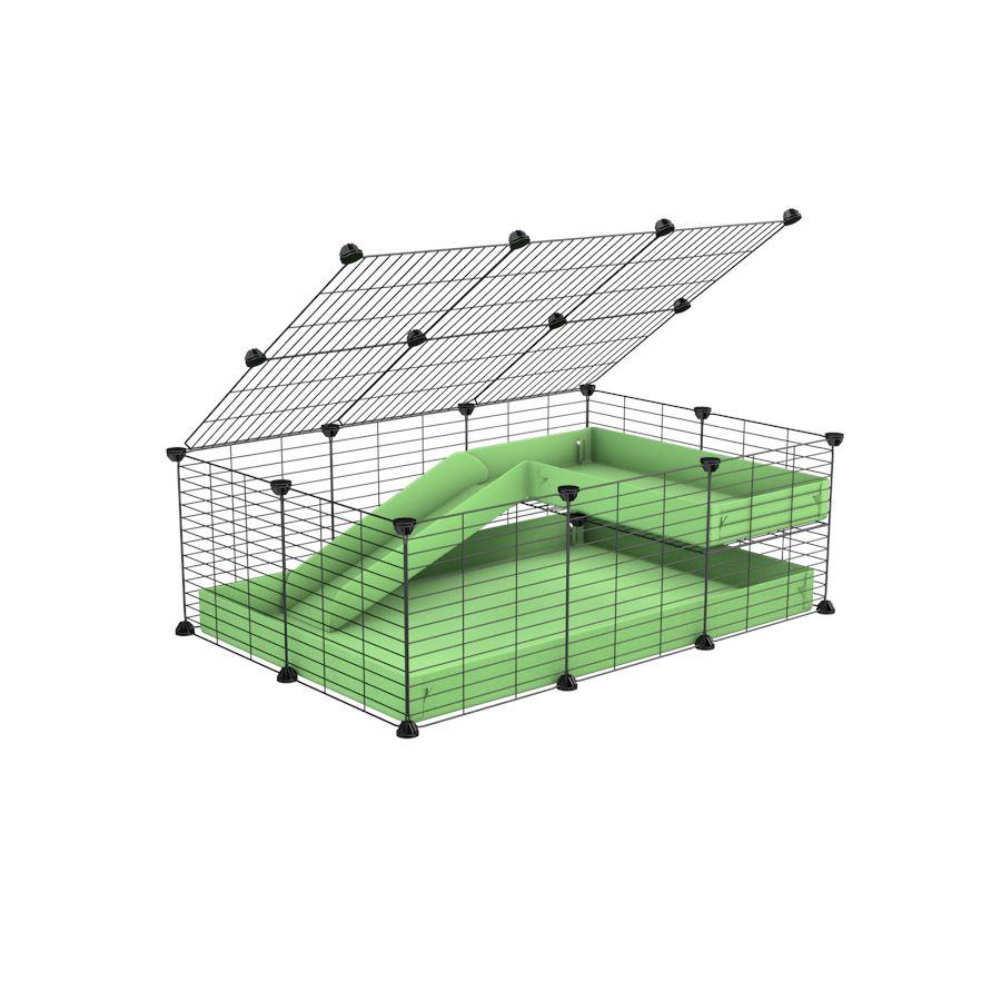 3x2 C&C Cage with a Loft and Ramp | Cage Kit | Guinea Pigs | Kavee UK